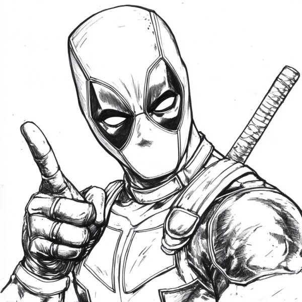 Deadpool Ausmalbilder - kostenlose Malvorlagen für Kinder