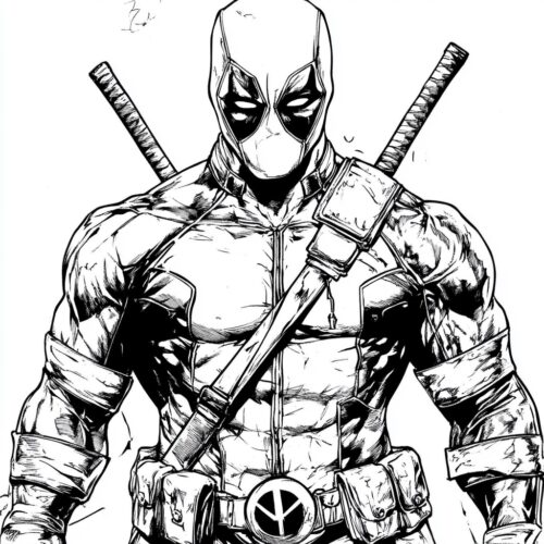 Deadpool Ausmalbilder - kostenlose Malvorlagen für Kinder