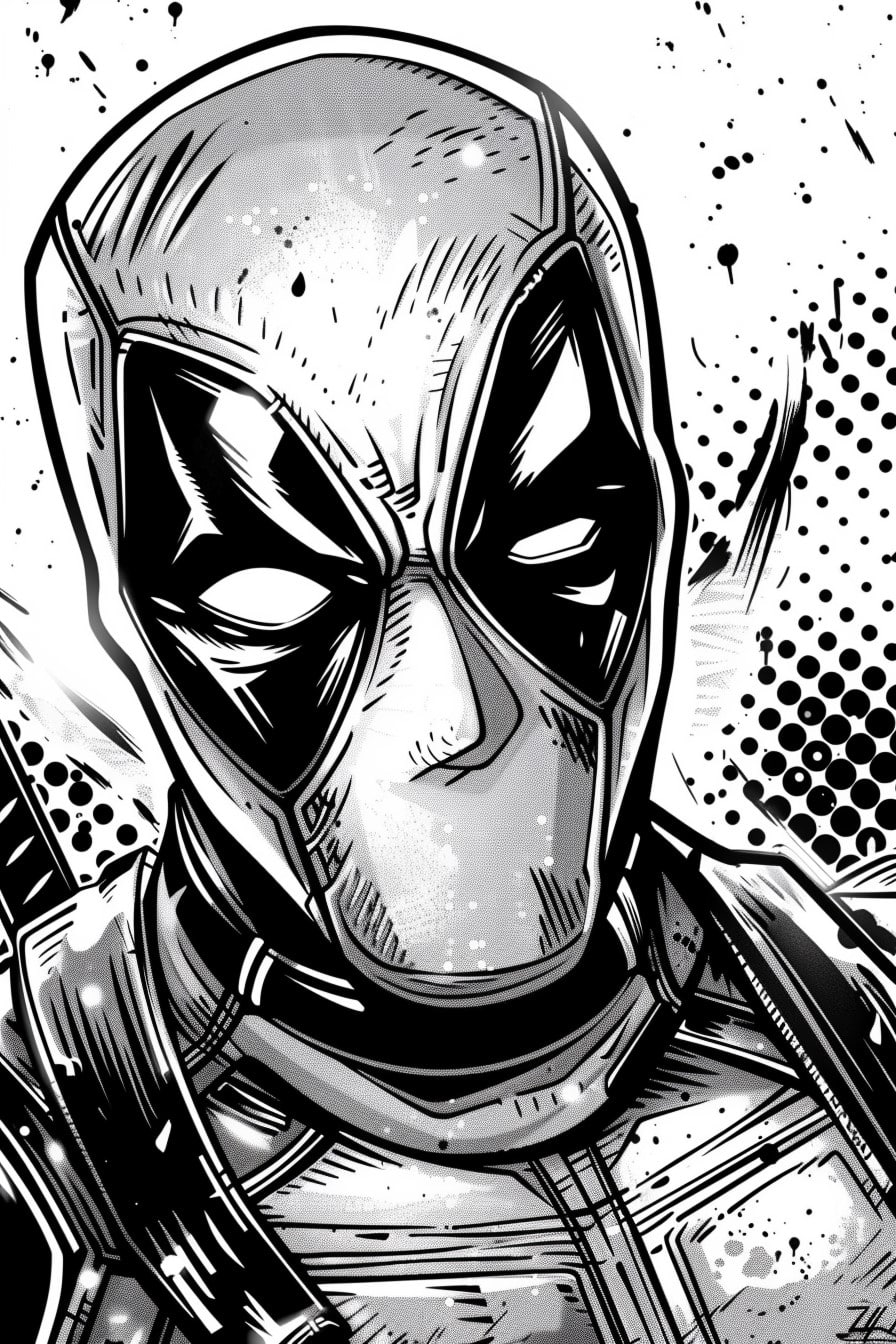 Deadpool Ausmalbilder - kostenlose Malvorlagen für Kinder