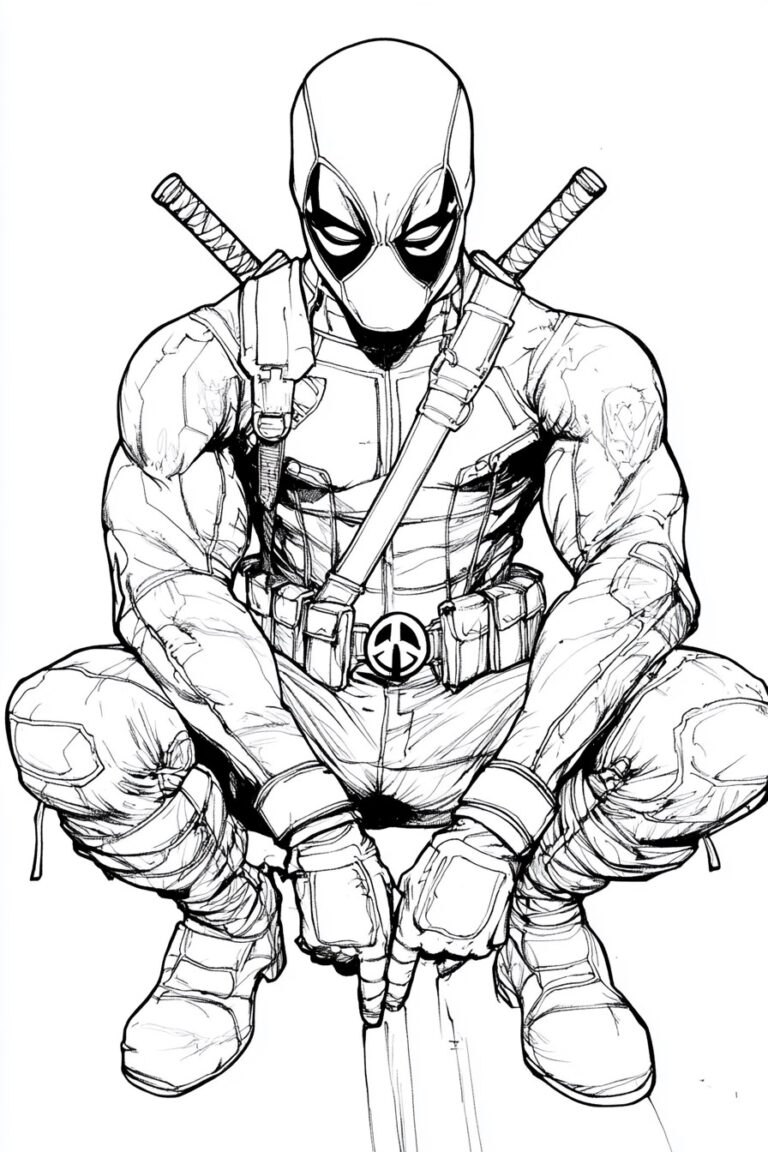 Deadpool Ausmalbilder - kostenlose Malvorlagen für Kinder