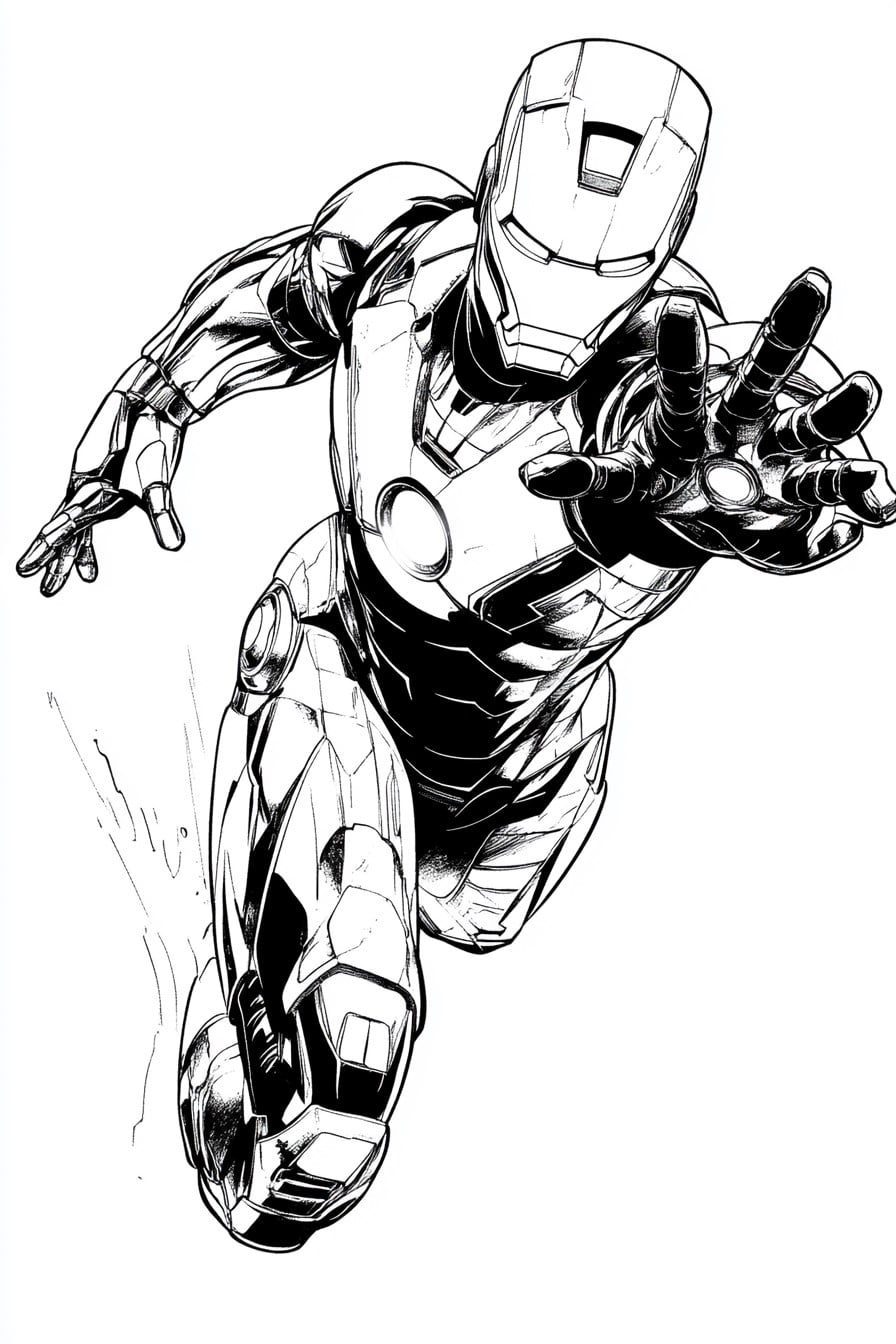 Iron Man Ausmalbilder - kostenlose Malvorlagen zum Ausdrucken