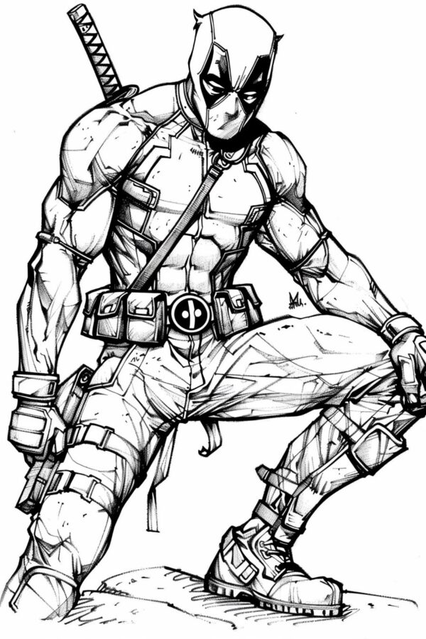 Deadpool Ausmalbilder - kostenlose Malvorlagen für Kinder
