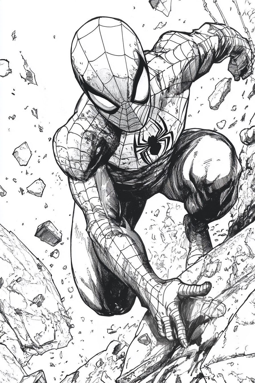Spiderman Ausmalbilder - Malvorlagen zum Ausdrucken