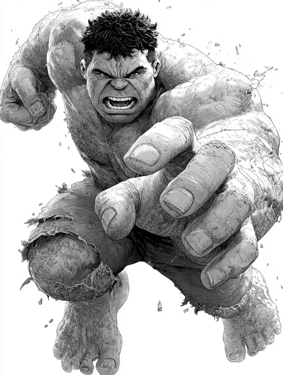 Hulk Ausmalbilder - Malvorlagen zum Ausdrucken